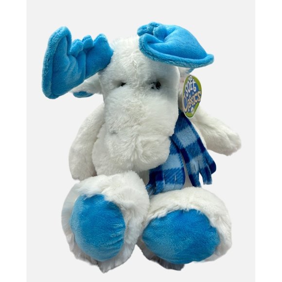 Chosun | Toys | Chosun Soft Classics White Moose Blue Antlers Scarf ...